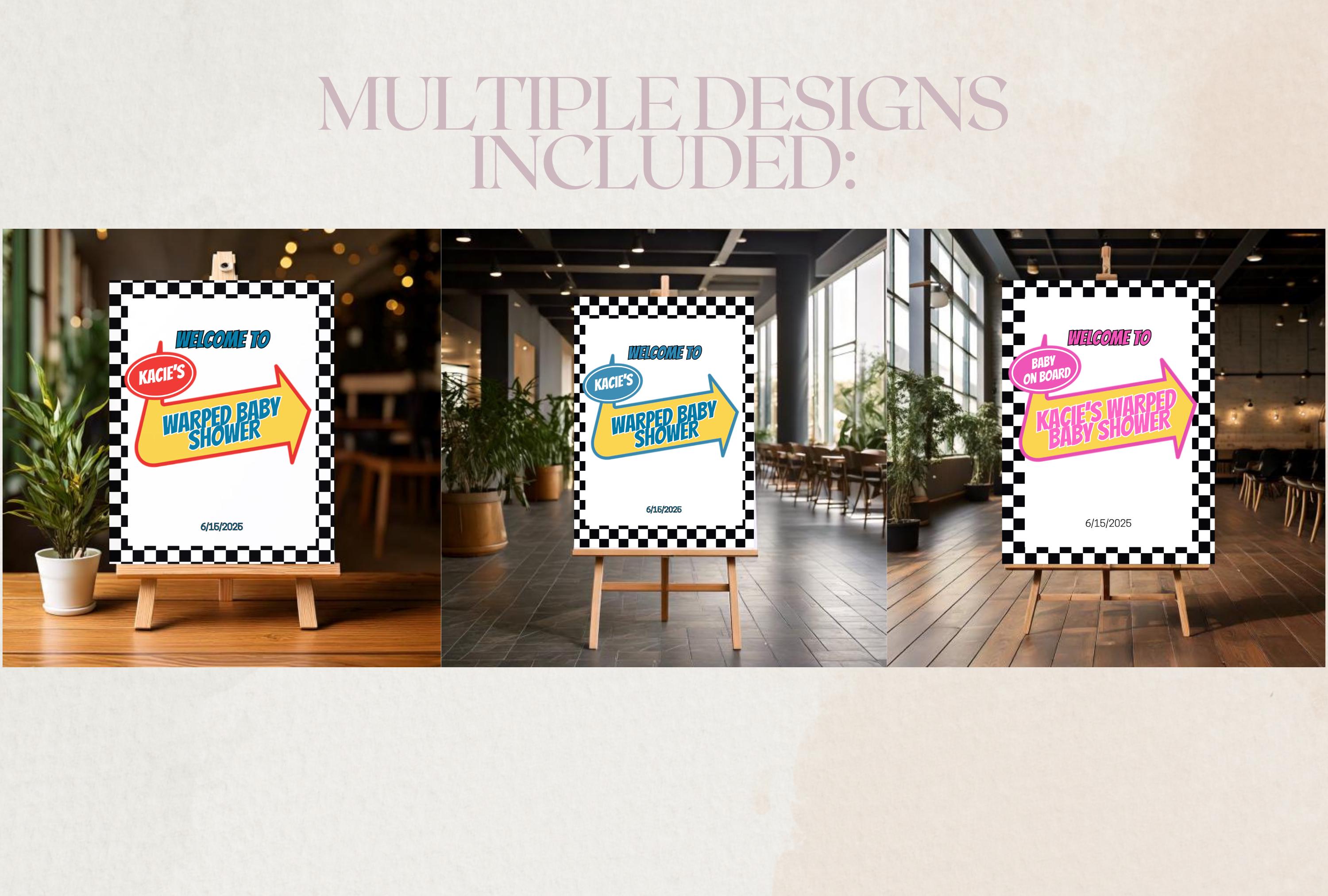 Editable Welcome Sign for Warped Tour Baby Shower | Pop Punk Elder Emo ...