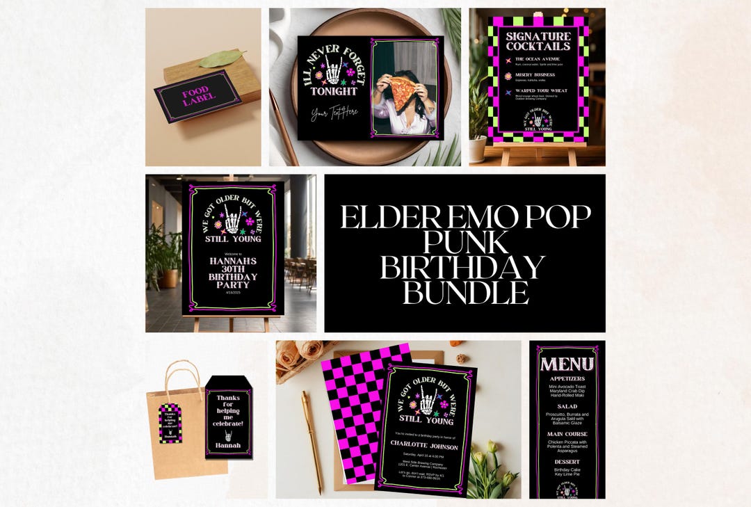 Elder Emo Pop Punk Birthday Bundle, We Got Older but We're Still Young ...