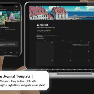 Notion Template | Journaling & Reflection | Studio Ghibli Themed - Etsy