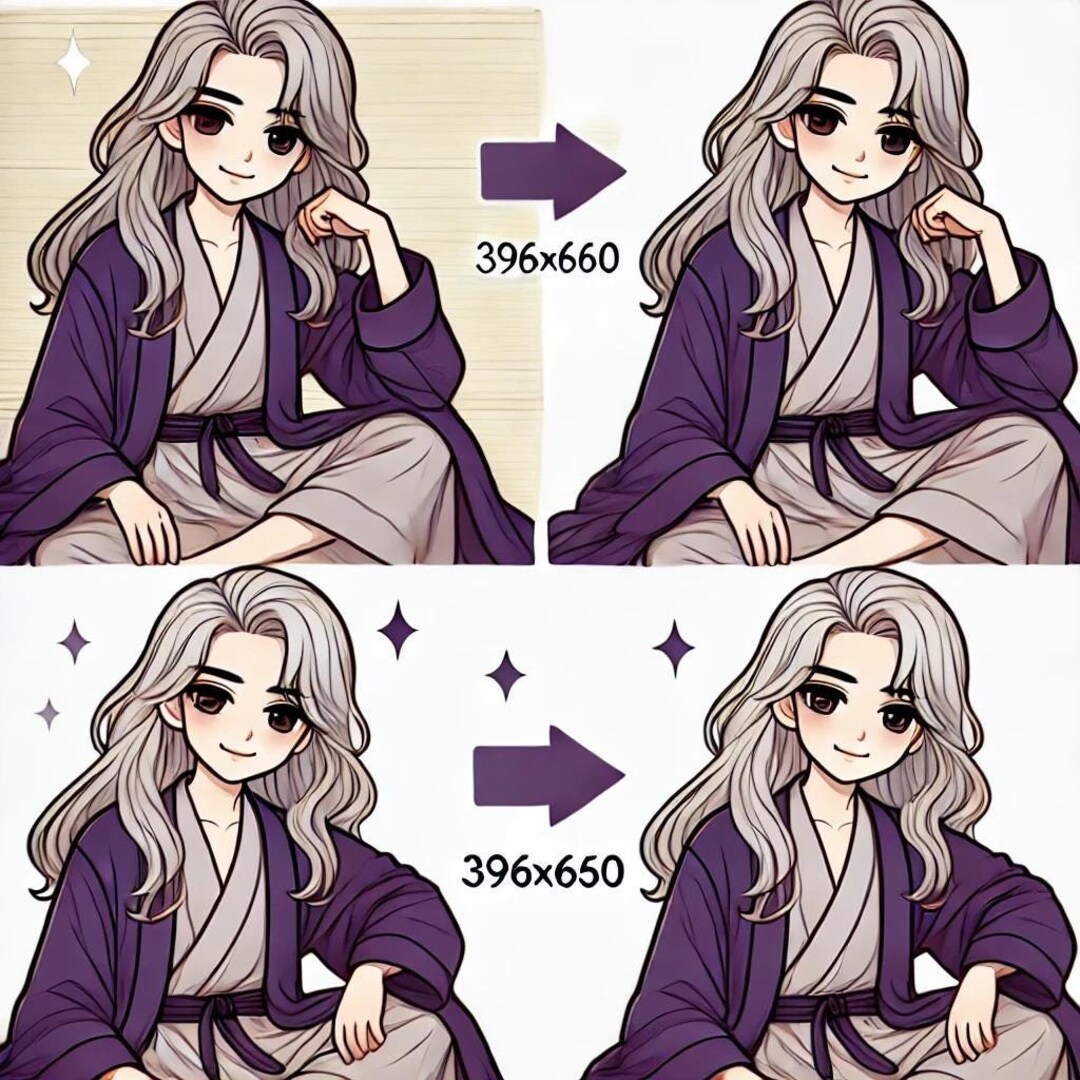 Digital Line Characters Cute and Handsome Cartoon Style Drawing Chinese ...