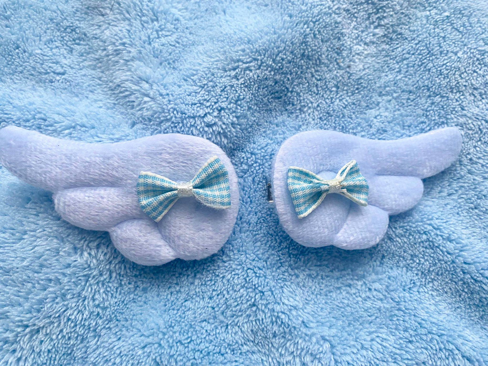 Light Blue Angel Wing Hairclips With Ribbon Yume Kawaii Tenshi Kaiwai ...