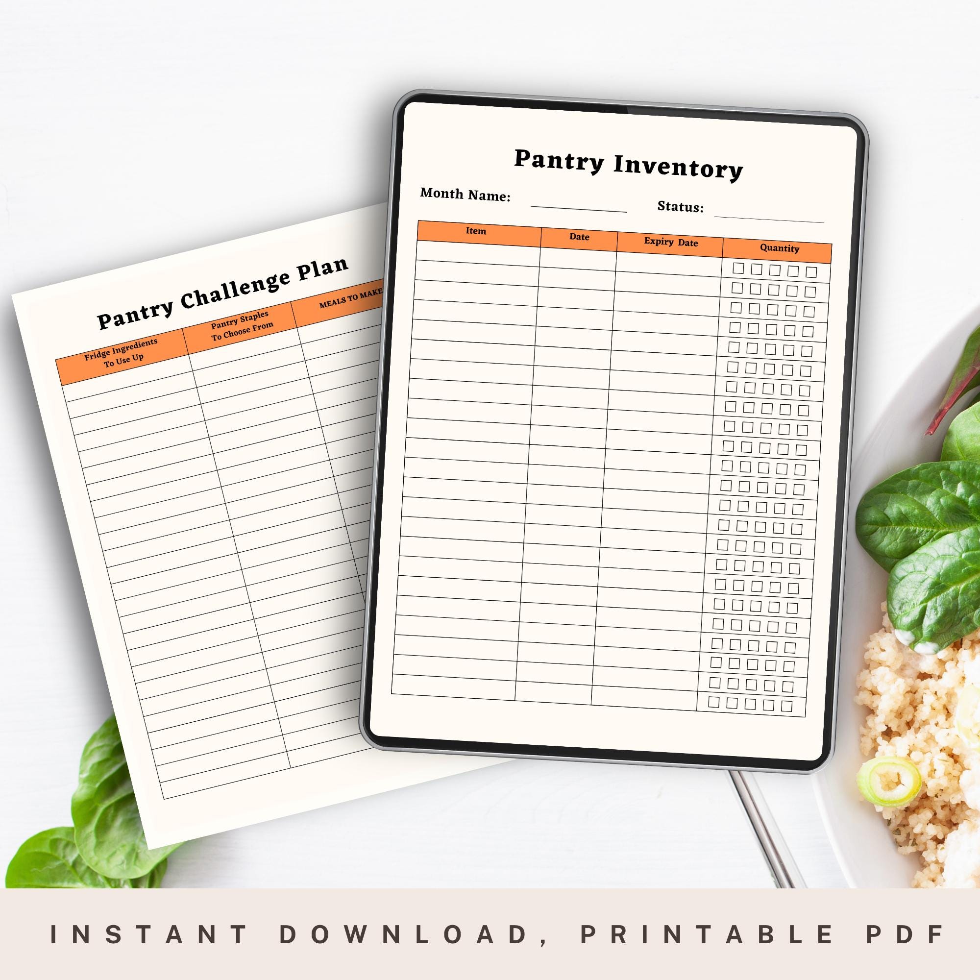 Pantry Planner | Printable Kitchen Inventory Tracker | Food Storage ...