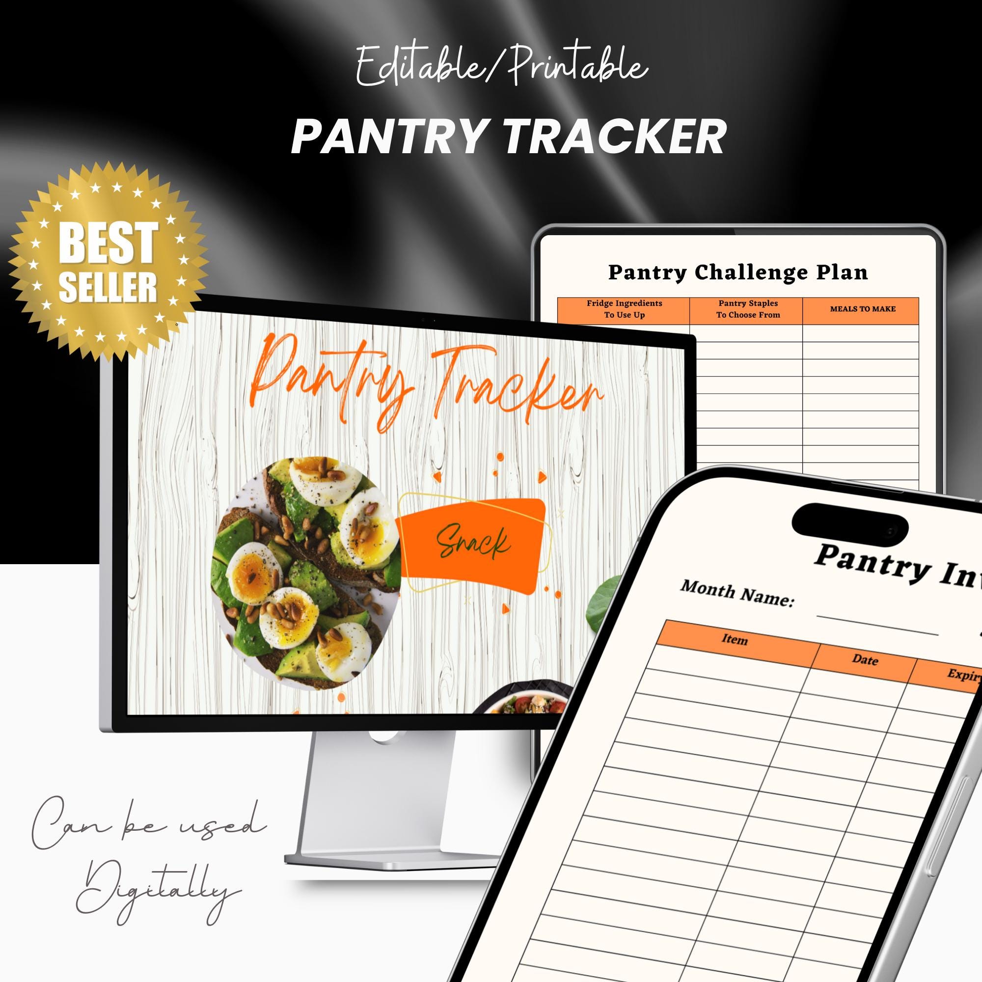Pantry Planner | Printable Kitchen Inventory Tracker | Food Storage ...