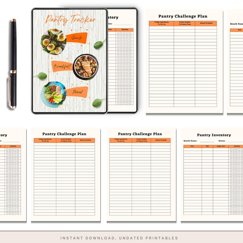 Pantry Planner | Printable Kitchen Inventory Tracker | Food Storage ...