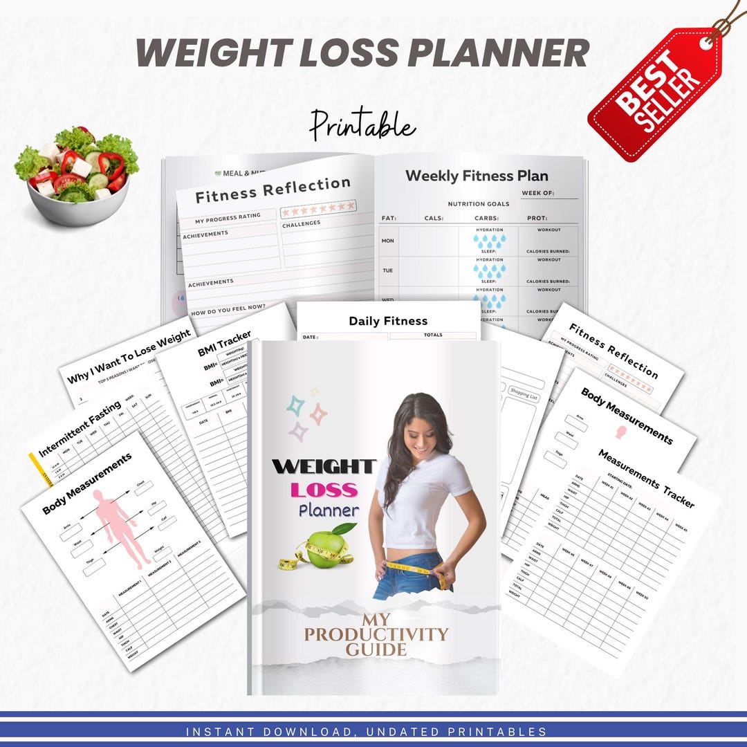 Weight Loss Planner, Fitness Journal, Weight Tracker, Health Goal ...