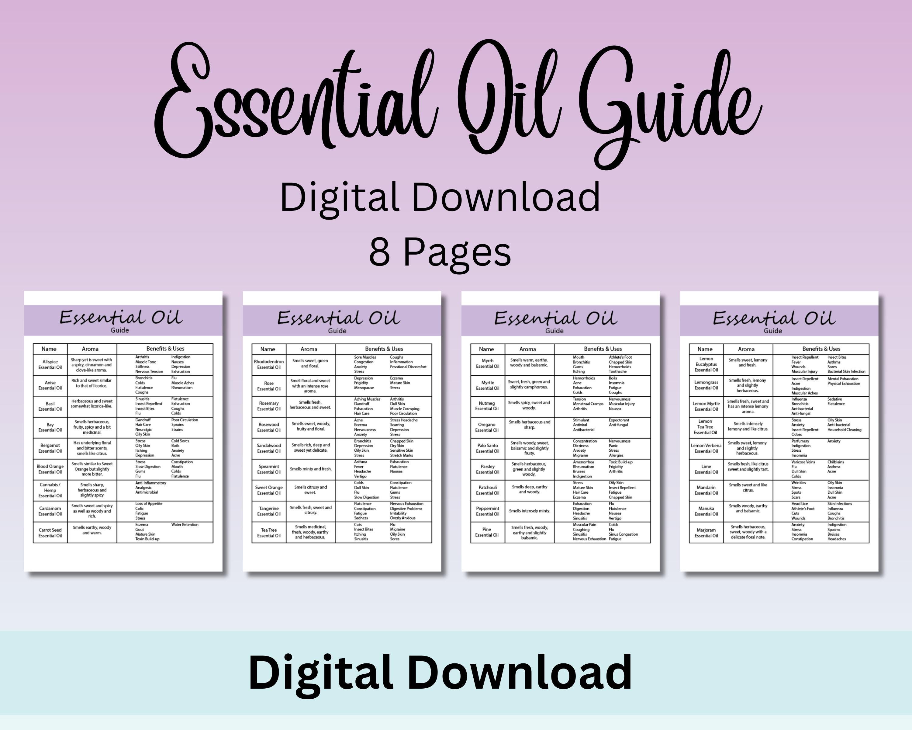 Essential Oil Guide, Essential Oil Uses, Chart of Essential Oils, Book ...
