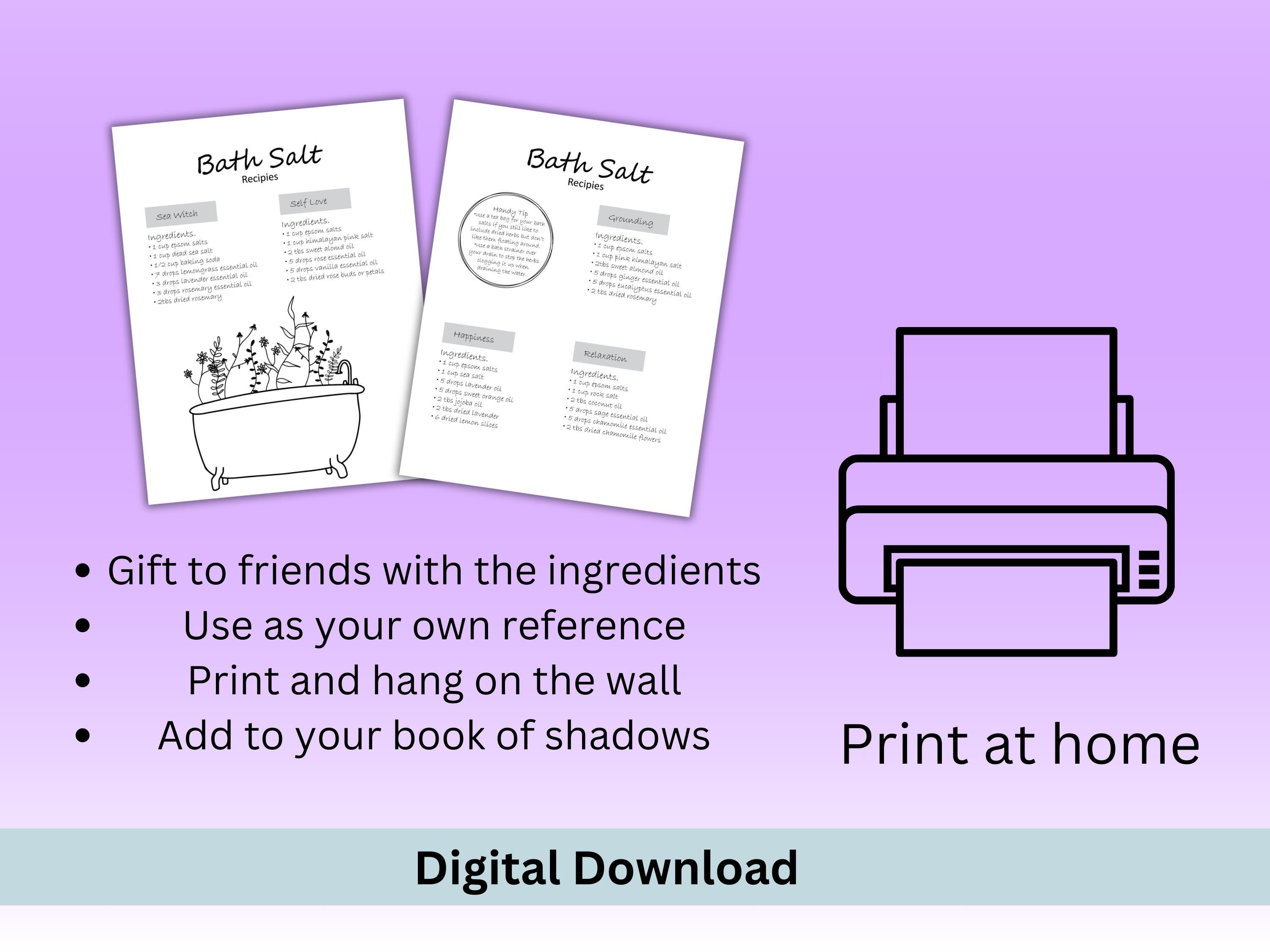 Bath Salt Recipes, Witchy Bath Rituals, Bath Time Magic, Essential Oil ...