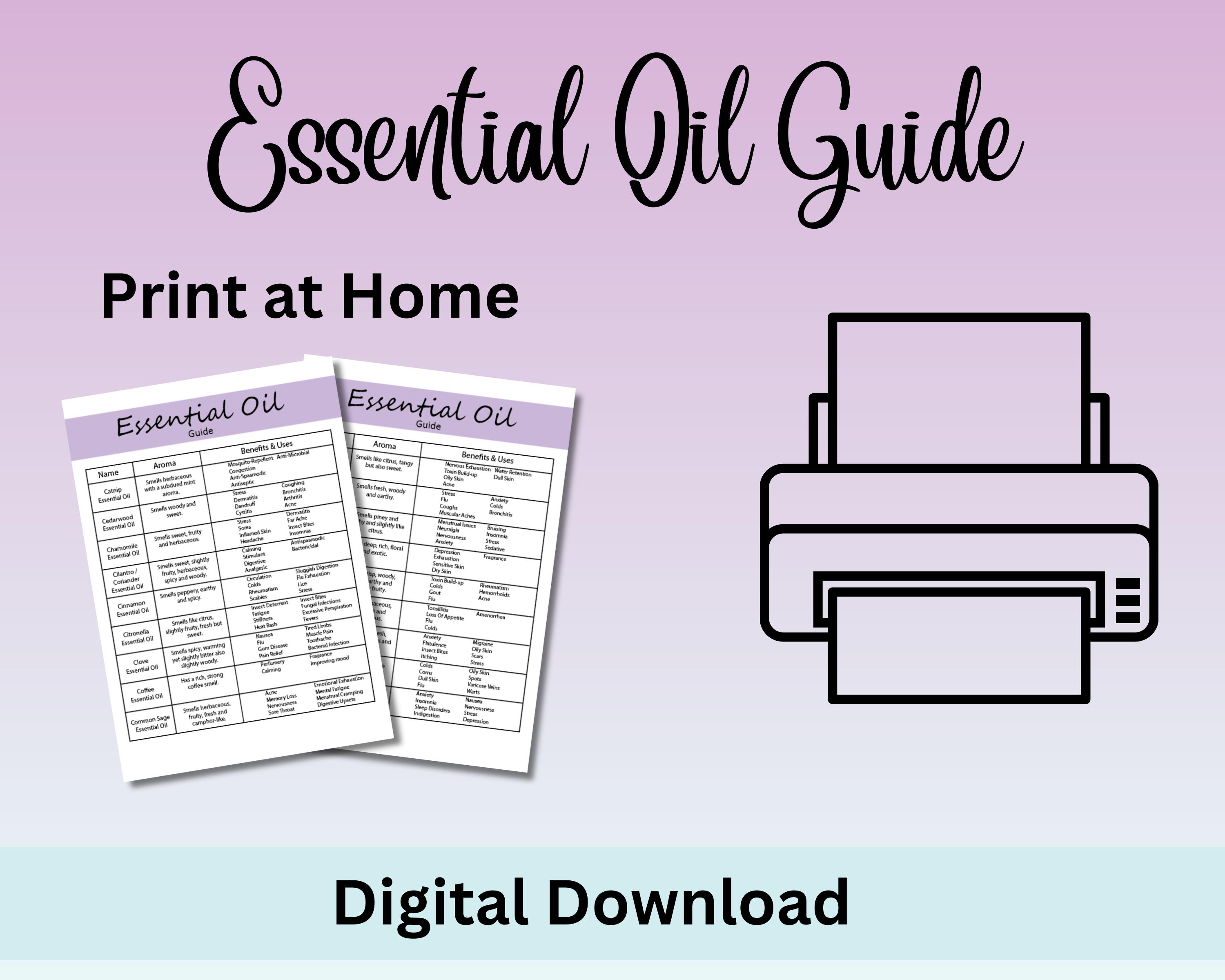 Essential Oil Guide, Essential Oil Uses, Chart of Essential Oils, Book ...