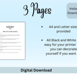 Water Magic, Book of Shadows Printable, Beginner Water Witch, Witchy ...