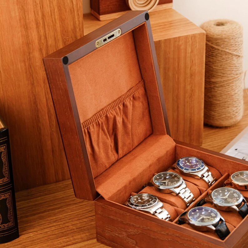 Personalized Watch Box With Lock, Custom Engraved Wooden Watch Case Box ...