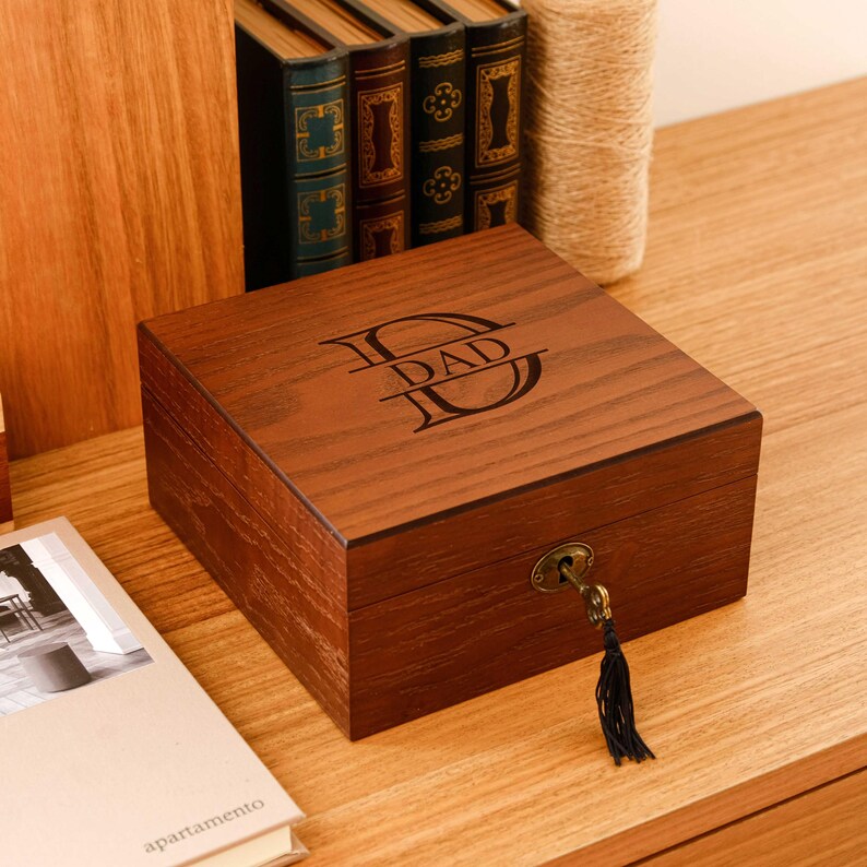 Personalized Watch Box With Lock, Custom Engraved Wooden Watch Case Box ...