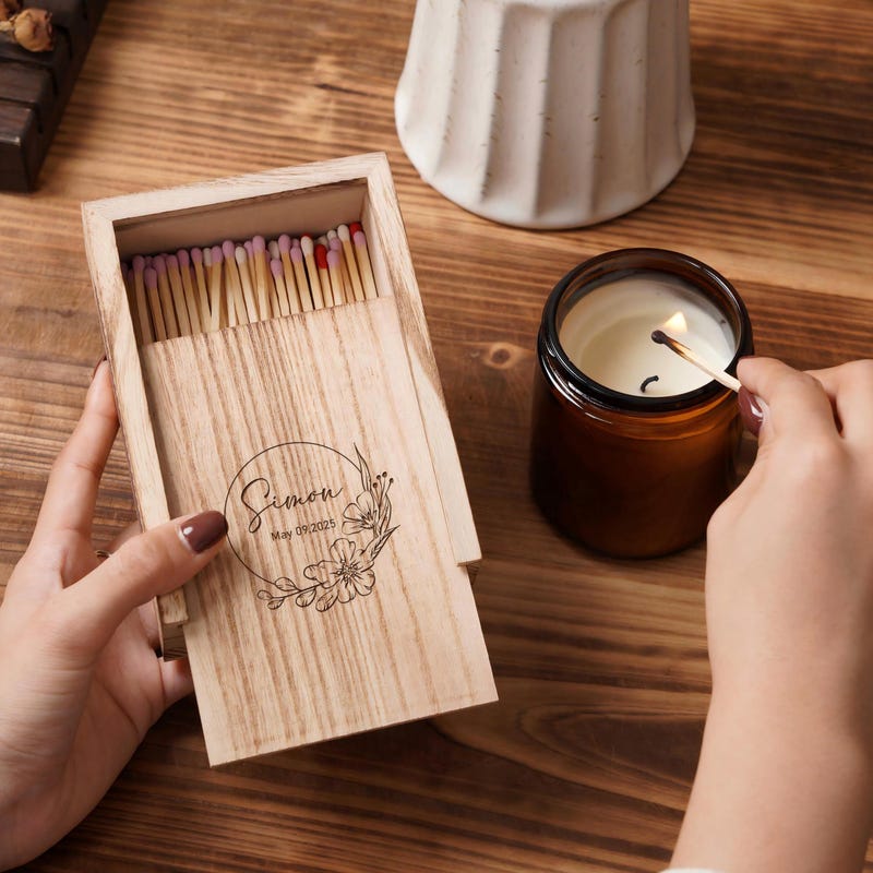 Wooden Matchbox - Etsy