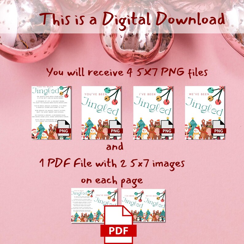 You've Been Jingled 5x7 Digital Sign, Digital You've Been Jingled Gift ...