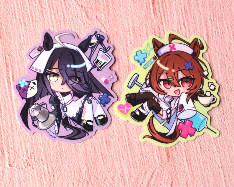 Tachycafe Nurse Maid Glitter Stickers | Uma Musume | Agnes Tachyon ...