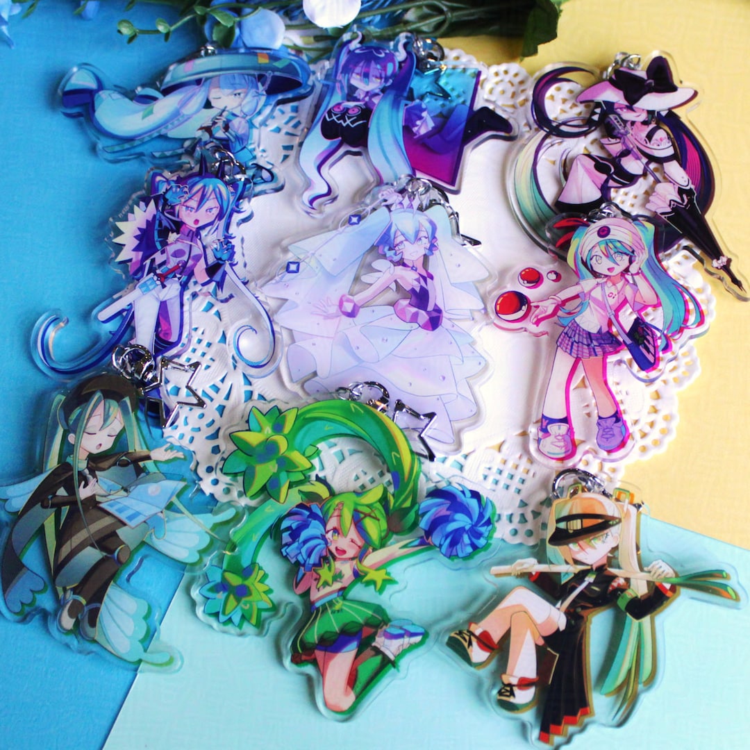Project Voltage Pokemiku Keychains Set 1 | Hatsune Miku | Bug, Dark ...