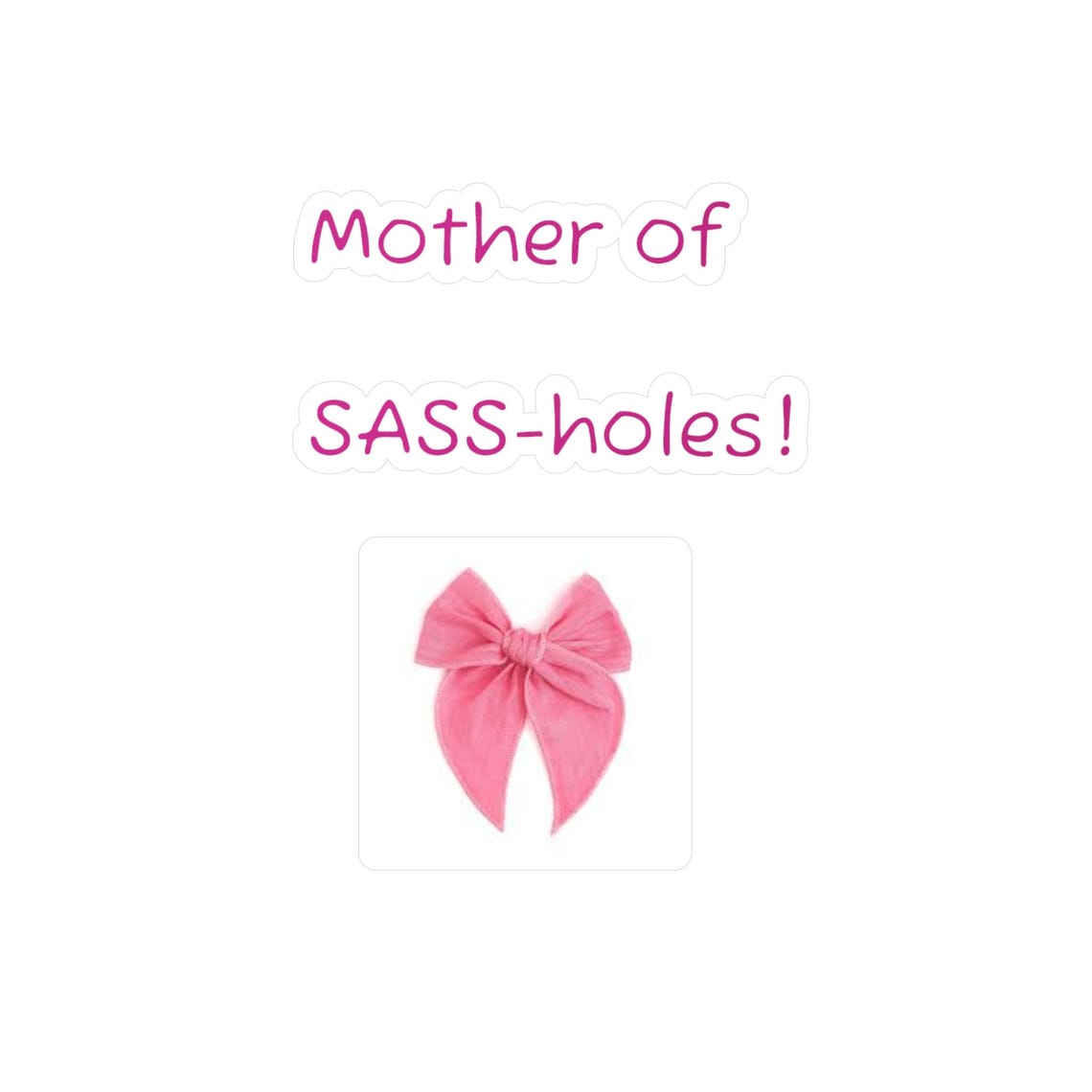 Kiss-cut Vinyl Decals Mother of Sass-holes - Etsy