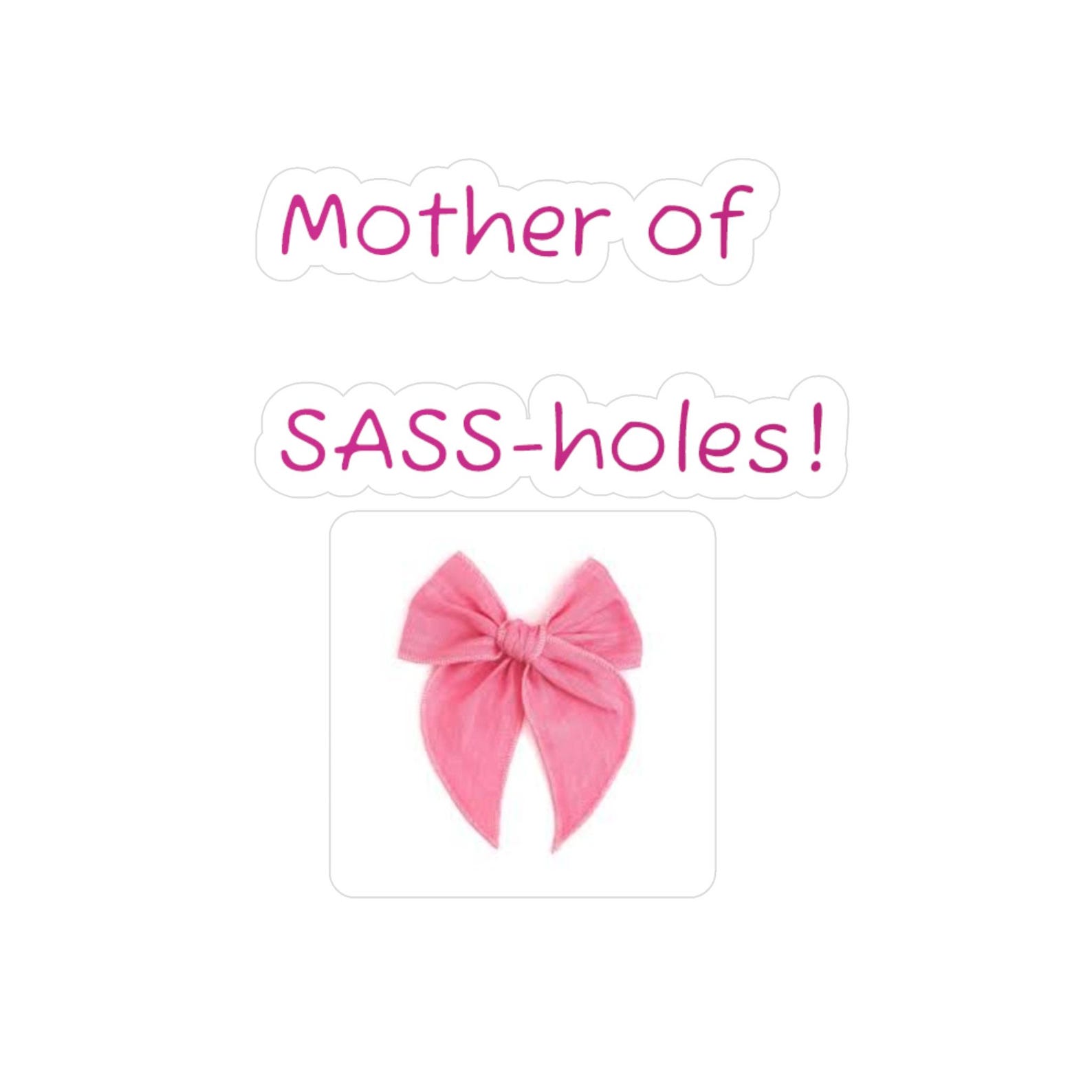 Kiss-cut Vinyl Decals Mother of Sass-holes - Etsy