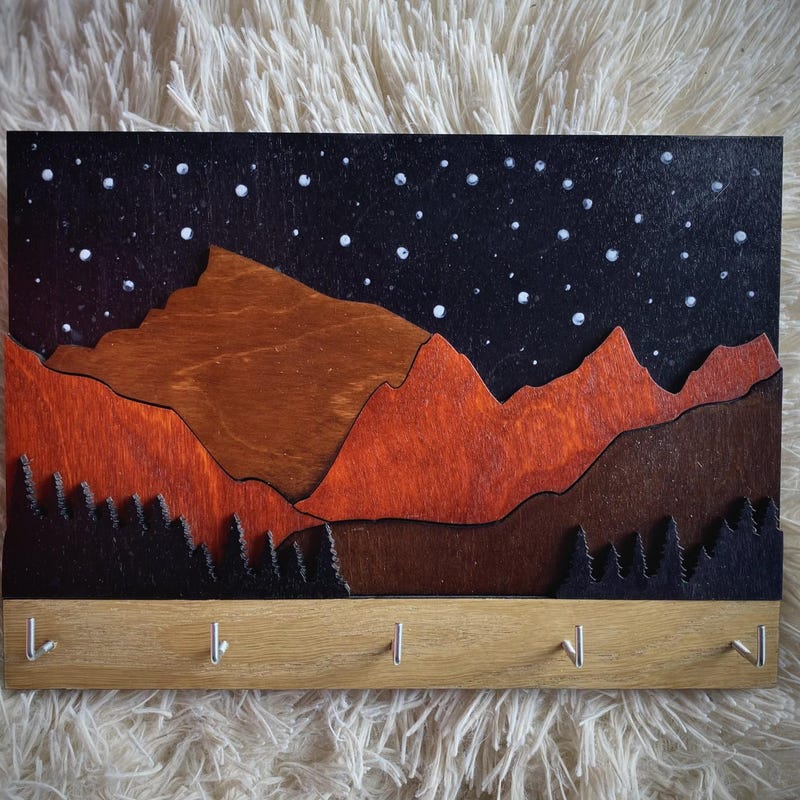 Mountain Key Holder - Etsy