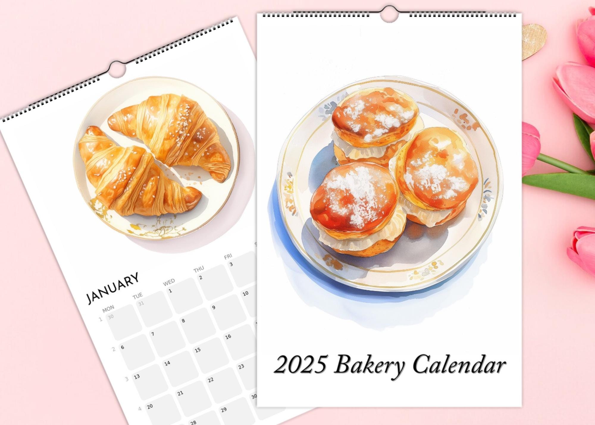 2025 Calendar – Delicious Pastry & Dessert Art | Foodie Gift | Bakery ...