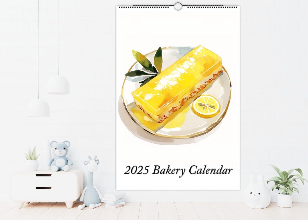 2025 Calendar – Watercolor Pastries and Desserts | Bakery Lover Gift ...