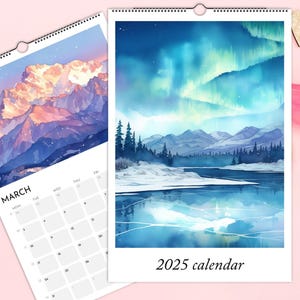 2025 Calendar 2025 Watercolor Nature Calendar – Scenic Landscapes ...