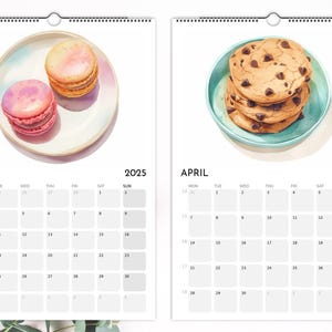 2025 Calendar – Delicious Pastry & Dessert Art | Foodie Gift | Bakery ...