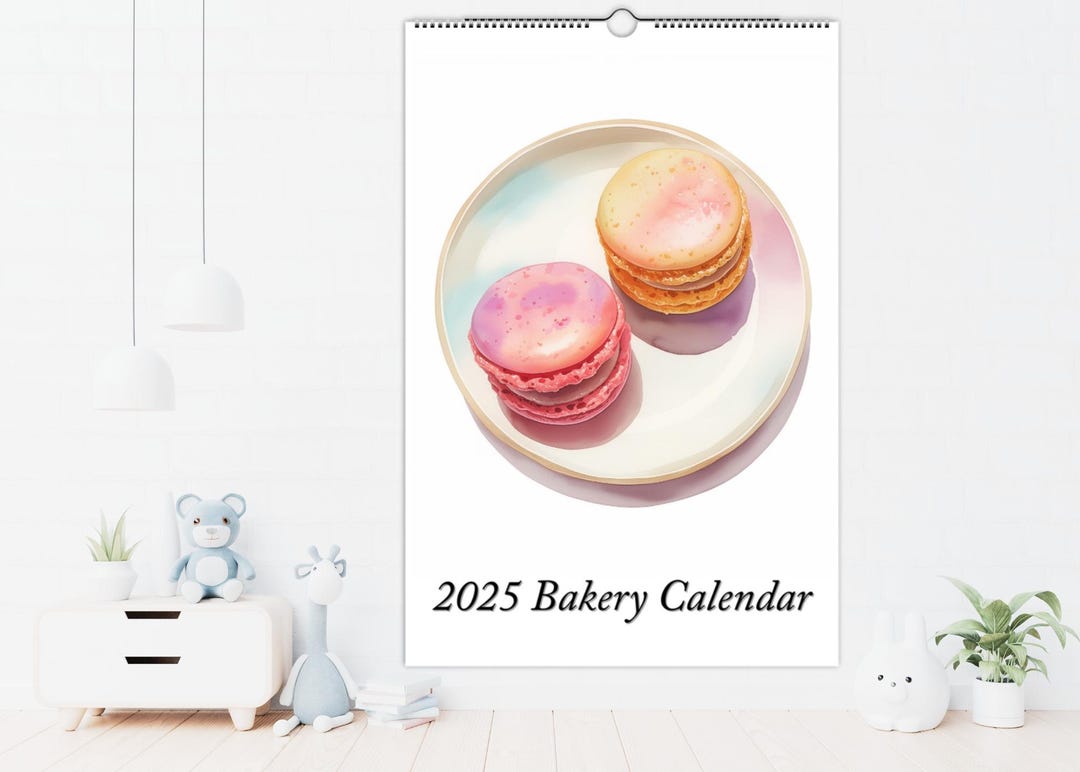 2025 Watercolor Bakery Calendar With Stunning Dessert Art Illustrations ...