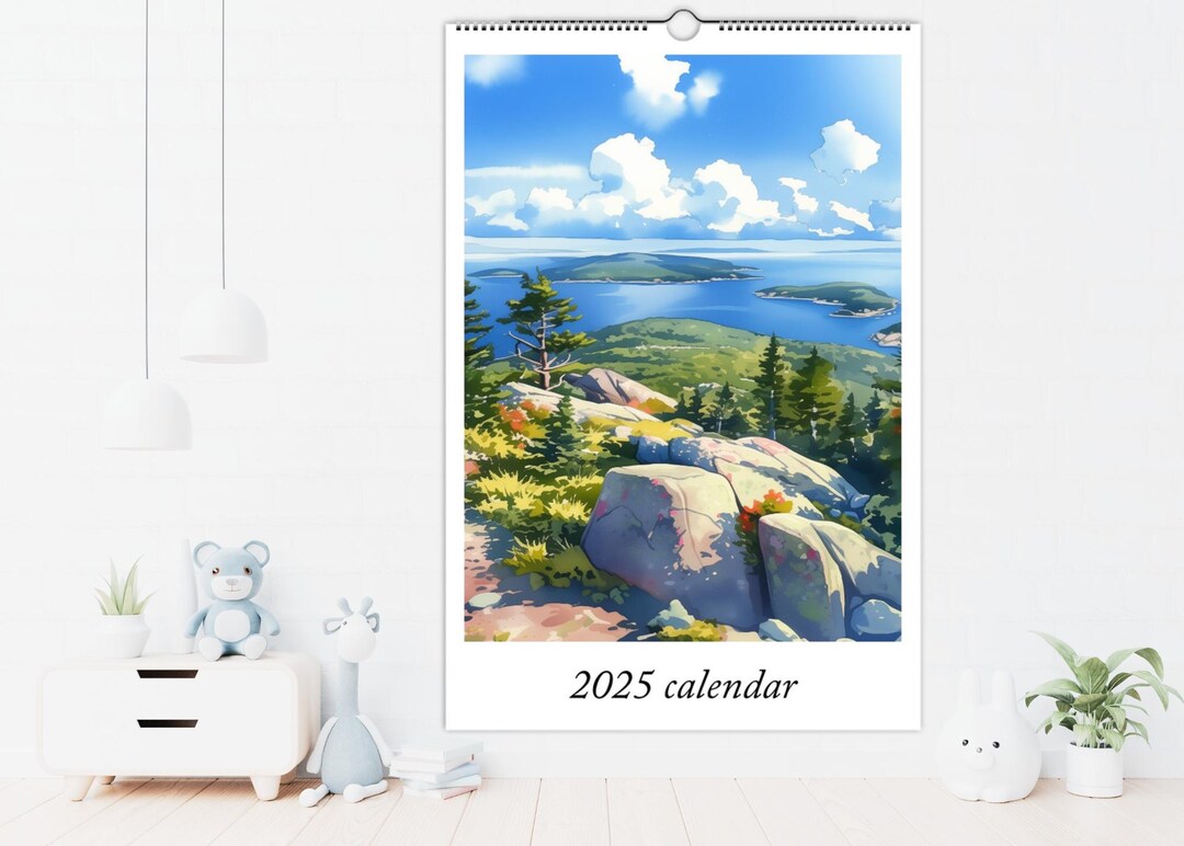 2025 Nature Wall Calendar 12-month Watercolor Landscapes, Perfect for ...