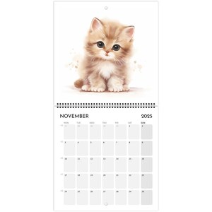 Cute Kitten 2025 Calendar Cat Lover Gift Christmas Birthday Gift Cute ...