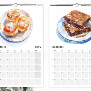 2025 Calendar – Delicious Pastry & Dessert Art | Foodie Gift | Bakery ...