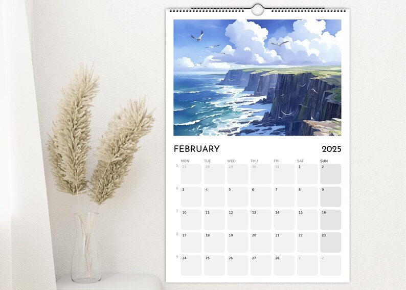 2025 Calendar 2025 Watercolor Nature Calendar – Scenic Landscapes ...