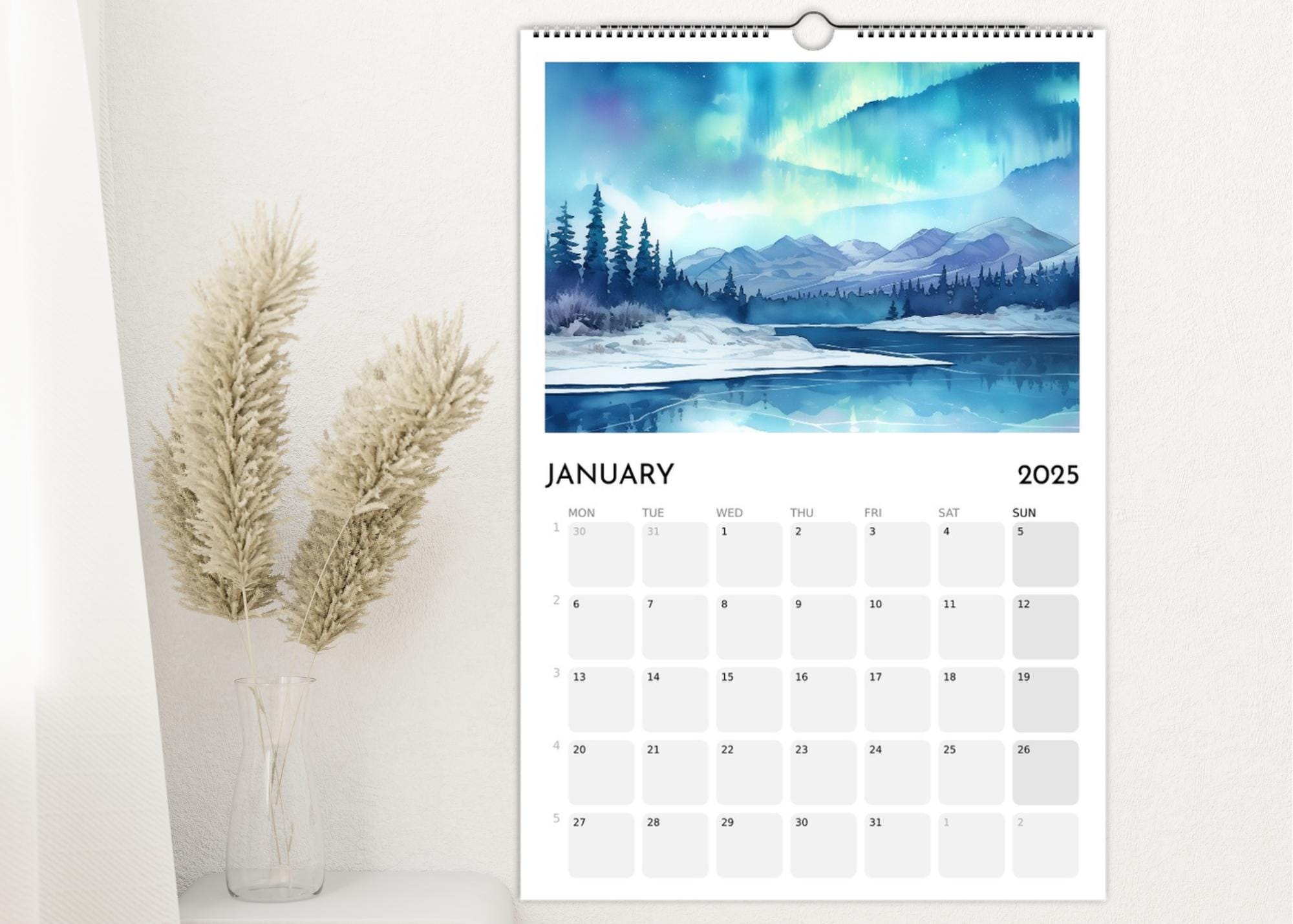 2025 Calendar 2025 Watercolor Nature Calendar – Scenic Landscapes ...