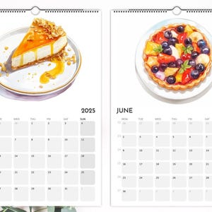 2025 Calendar – Delicious Pastry & Dessert Art | Foodie Gift | Bakery ...