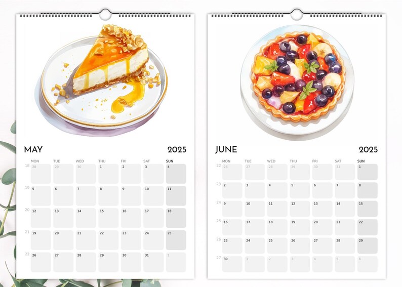 2025 Calendar – Delicious Pastry & Dessert Art | Foodie Gift | Bakery ...