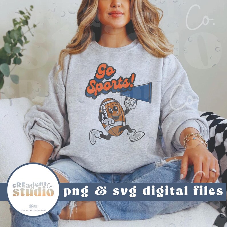 Go Sports" Digital Download - PNG & SVG File | Vintage Sports Clipart ...