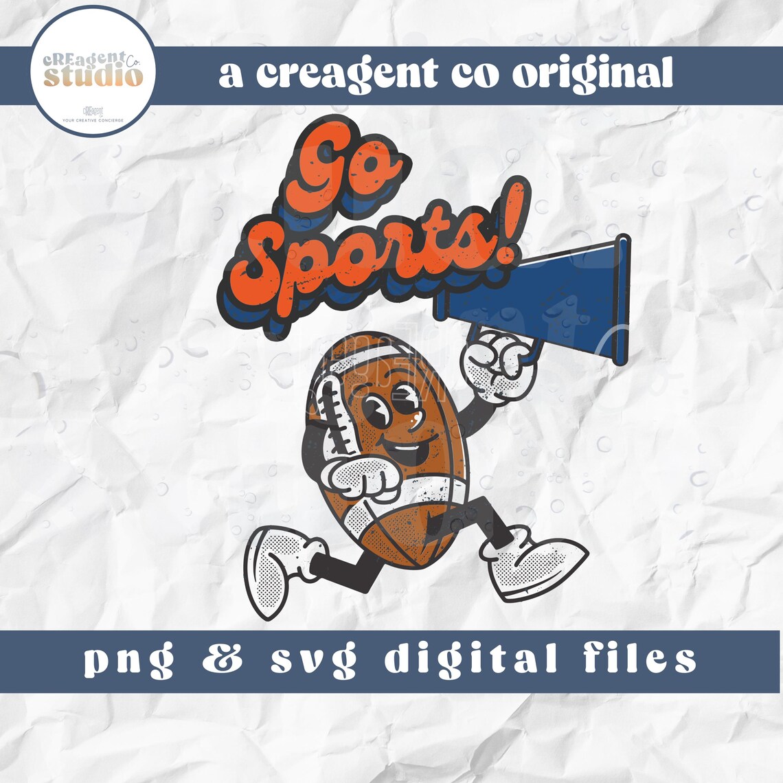 Go Sports" Digital Download - PNG & SVG File | Vintage Sports Clipart ...