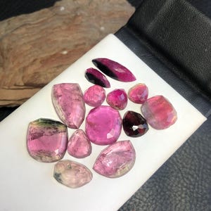60 Carats Rosecuts Bicolor Pink Tourmaline . - Etsy