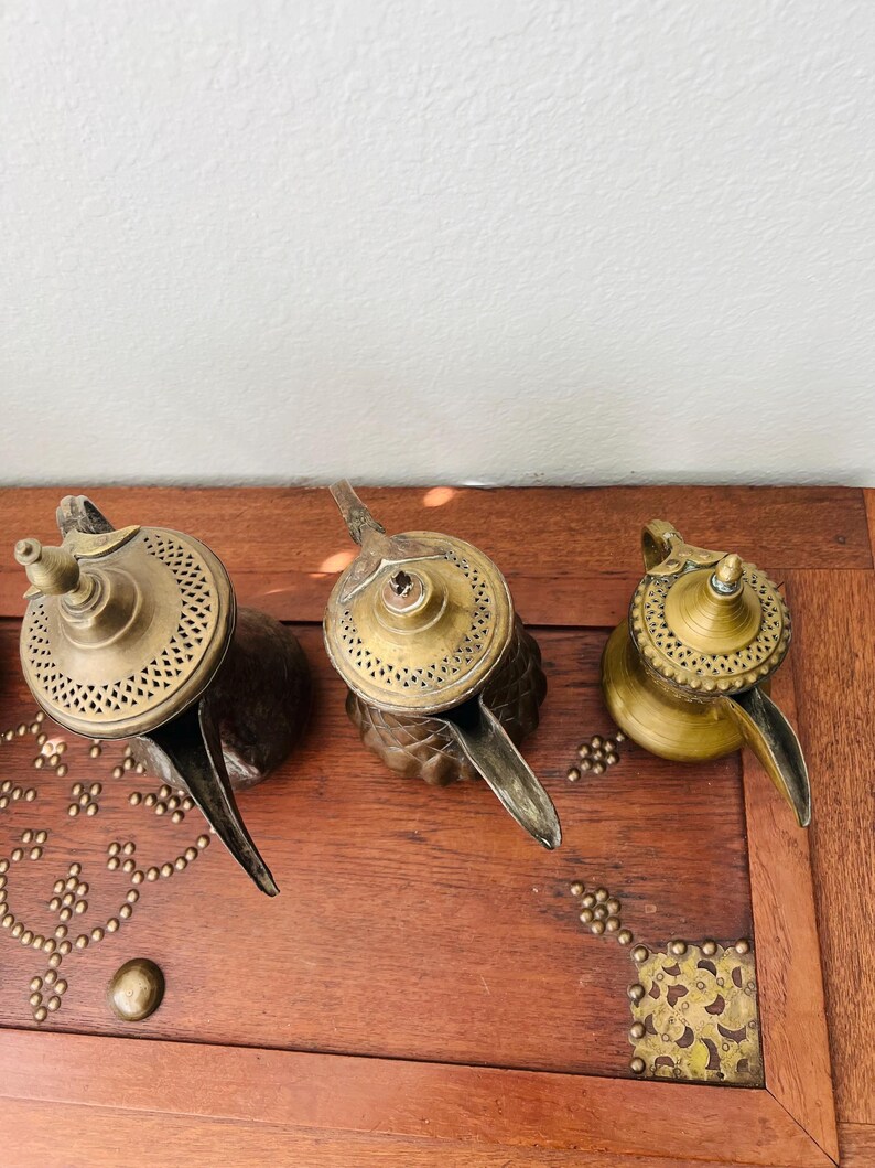 Vintage Arabic Islamic Brass Coffee Pots - Etsy