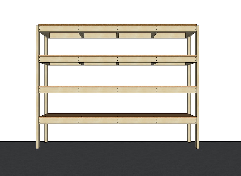 PDF Guide 2.4m Wide 4-tier Garage Shelf Unit Plans Tutorial Warehouse ...