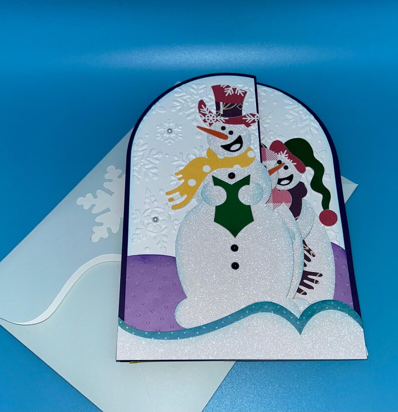 Caroling Snowmen Christmas Card - Etsy