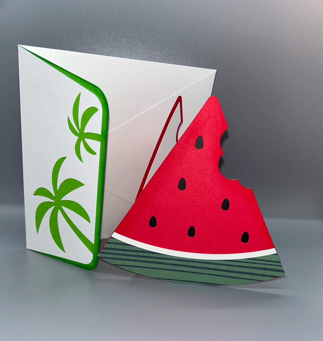Watermelon Slice Card With Coordinating Envelope - Etsy