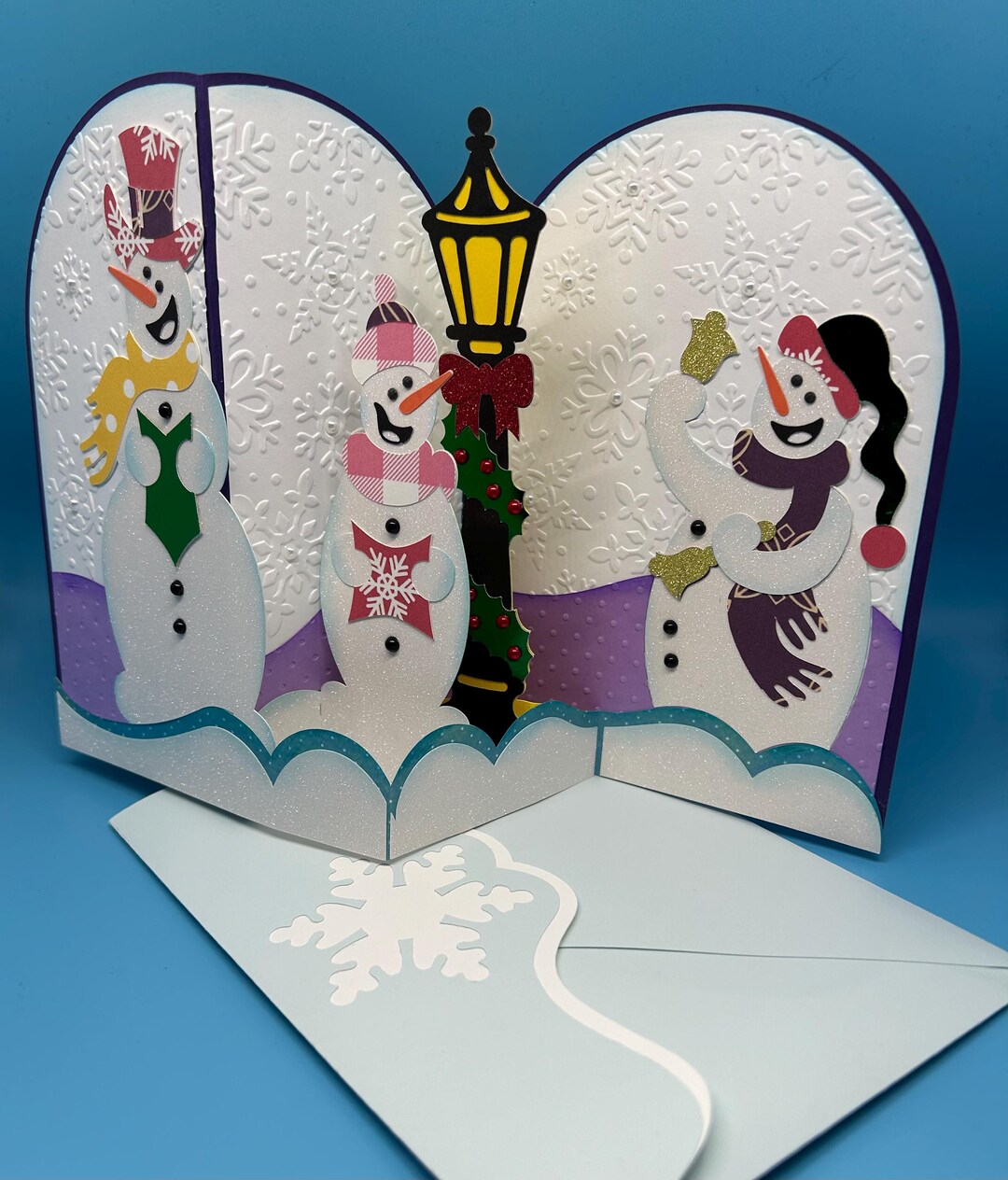 Caroling Snowmen Christmas Card - Etsy