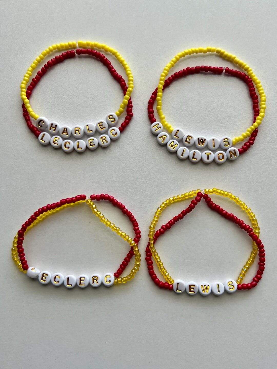 Lewis Hamilton / Charles Leclerc Team Ferrari F1 Friendship Bracelets ...