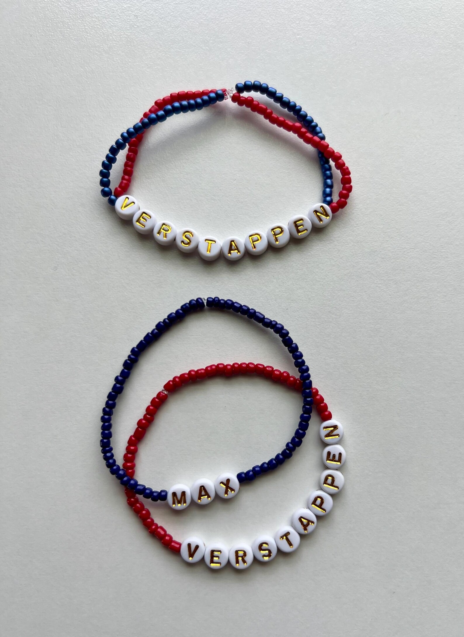 Max Verstappen Red Bull Racing F1 Friendship Bracelets, F1 Team Jewelry ...