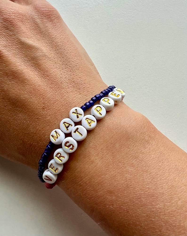 Max Verstappen Red Bull Racing F1 Friendship Bracelets, F1 Team Jewelry ...