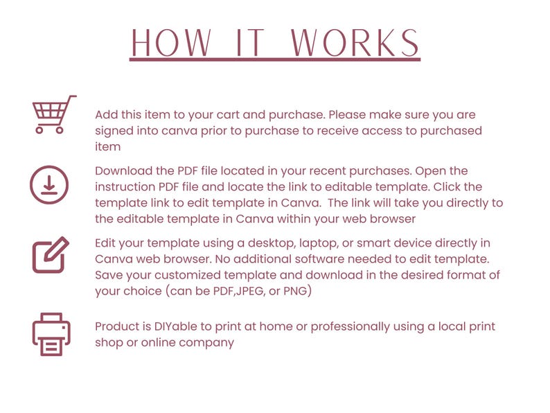 Minimalistic Modern Menu Template 4x6, Canva Menu Template, Wedding ...