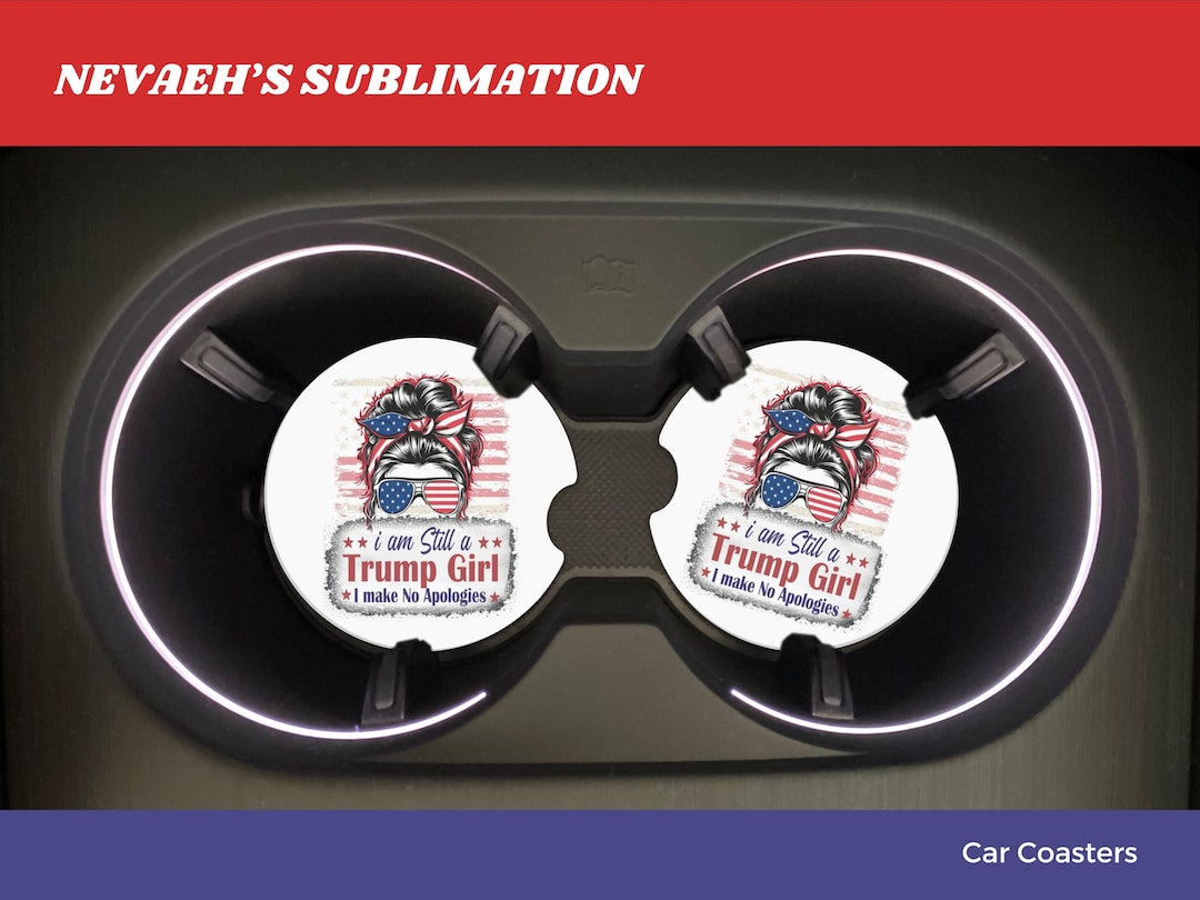 Trump Girl Car Coasters: Neoprene Auto Accessories - Universal Fit - Etsy
