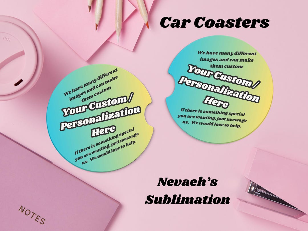 Custom Car Coasters: Neoprene Cup Holder Coasters - Universal Fit - Etsy