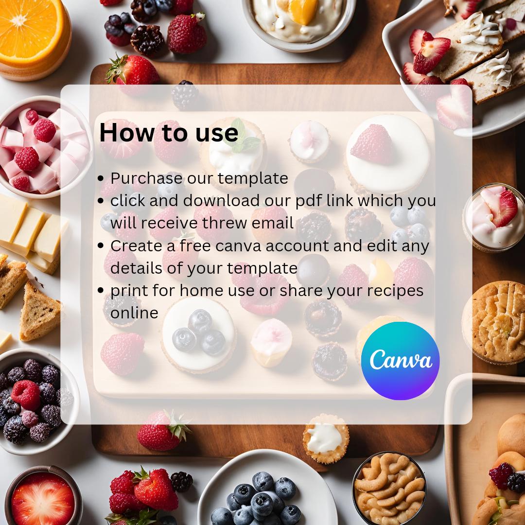 Editable Recipe Card Template | Minimalist Recipe Sheet | Editable With ...