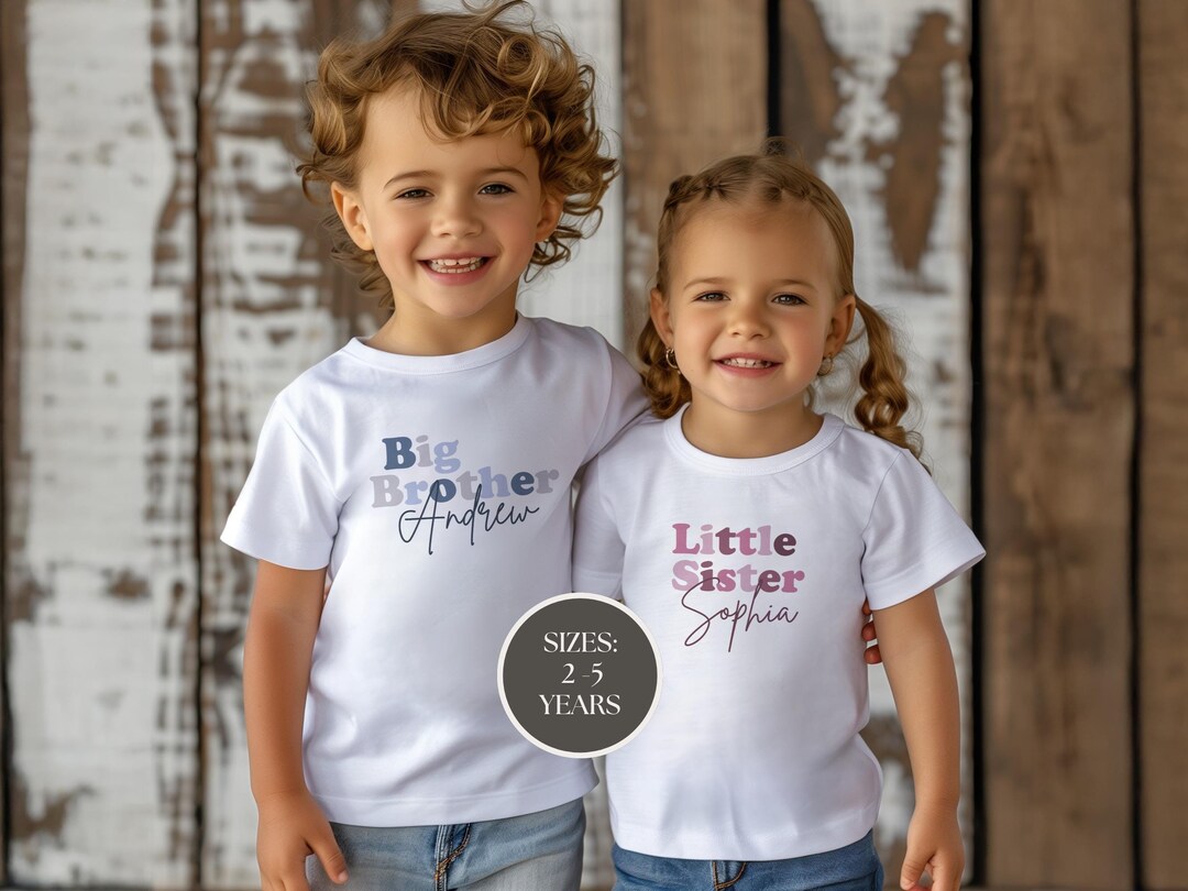 Matching Siblings T-shirt Little Brother Big Brother Little Sister Big ...